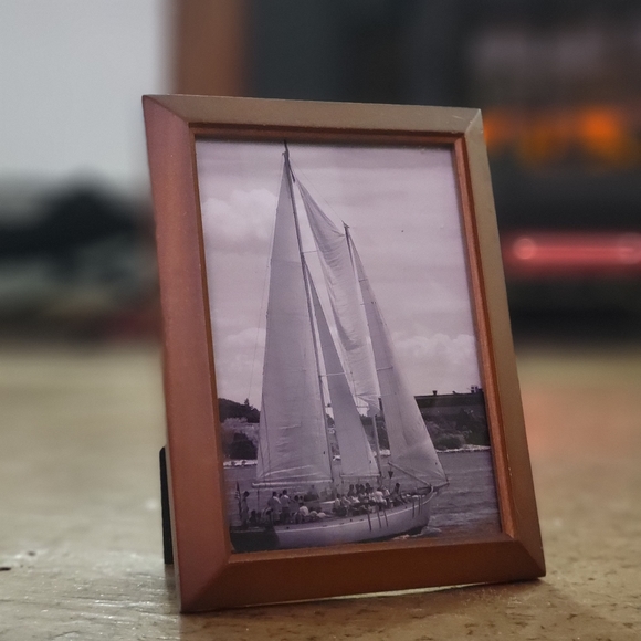 Accents | Plain Brown Small Wooden Picture Frame Vertical Stand Up ...